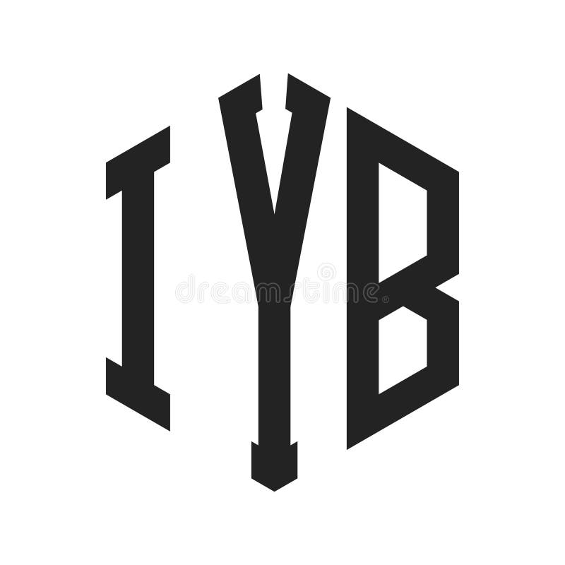 IYB Logo Design. Initial Letter IYB Monogram Logo Using Hexagon Shape ...