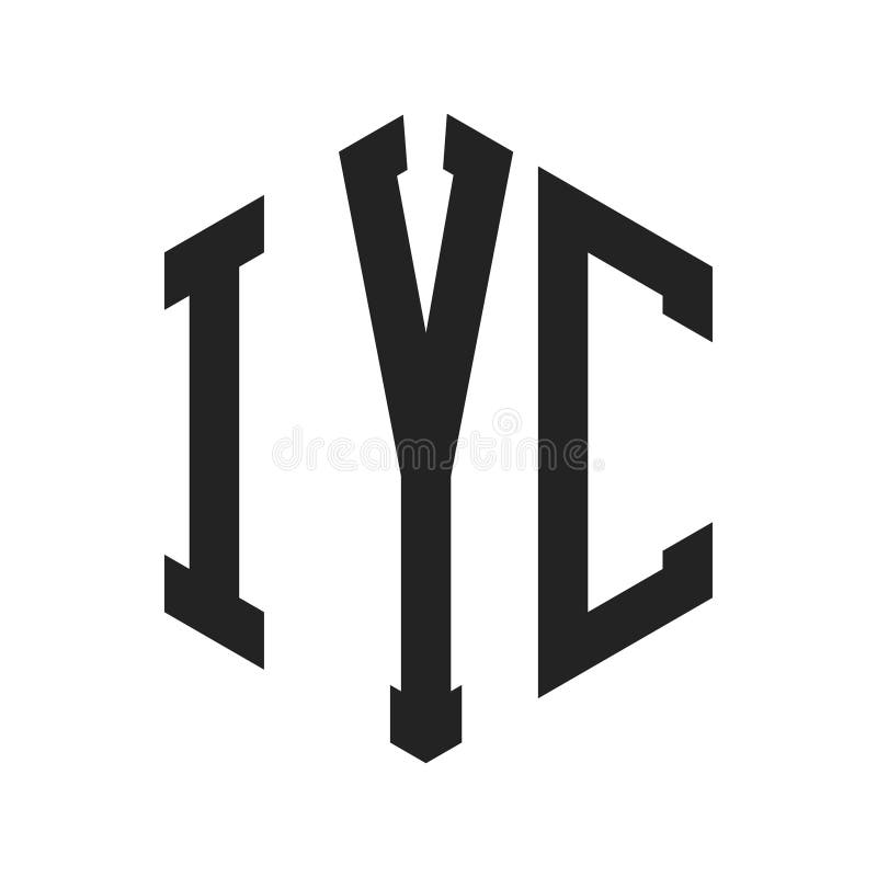 IYC Logo Design. Initial Letter IYC Monogram Logo Using Hexagon Shape ...