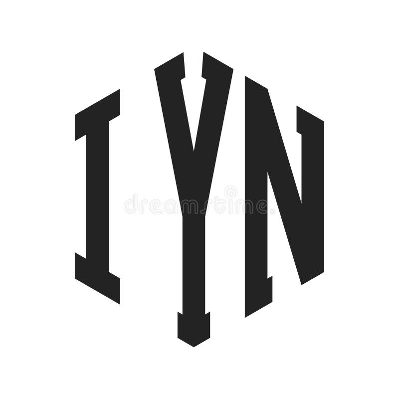 IYN Logo Design. Initial Letter IYN Monogram Logo Using Hexagon Shape ...