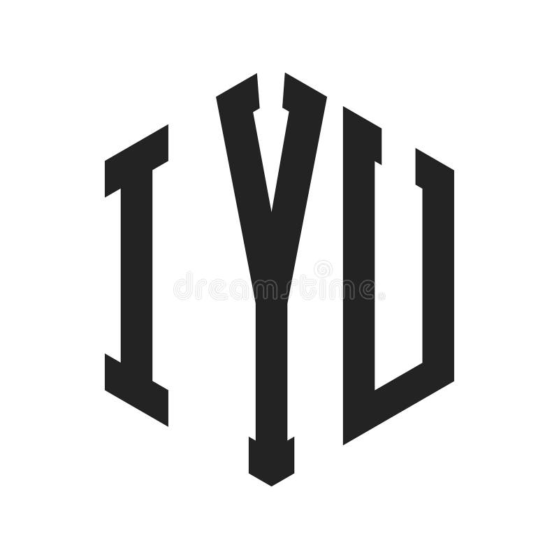 IYU Logo Design. Initial Letter IYU Monogram Logo Using Hexagon Shape ...
