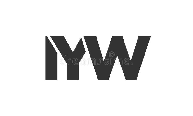 IYW Logo Design Template with Strong and Modern Bold Text. Initial ...