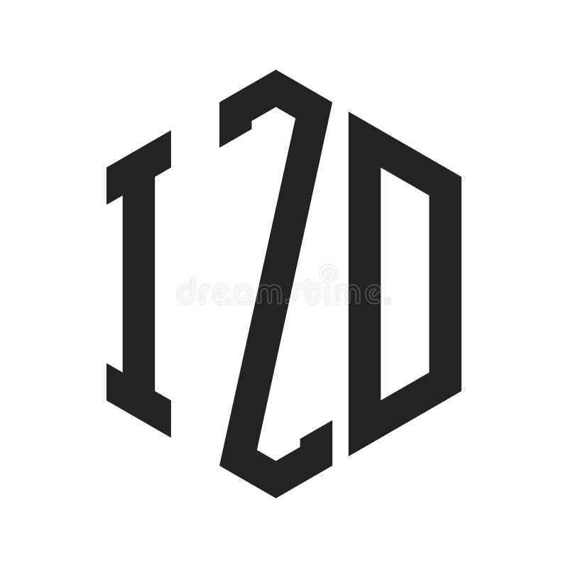 IZD Logo Design. Initial Letter IZD Monogram Logo Using Hexagon Shape ...