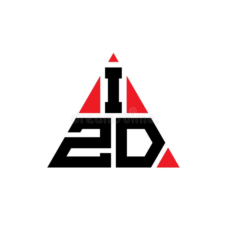 IZD Triangle Letter Logo Design with Triangle Shape. IZD Triangle Logo ...