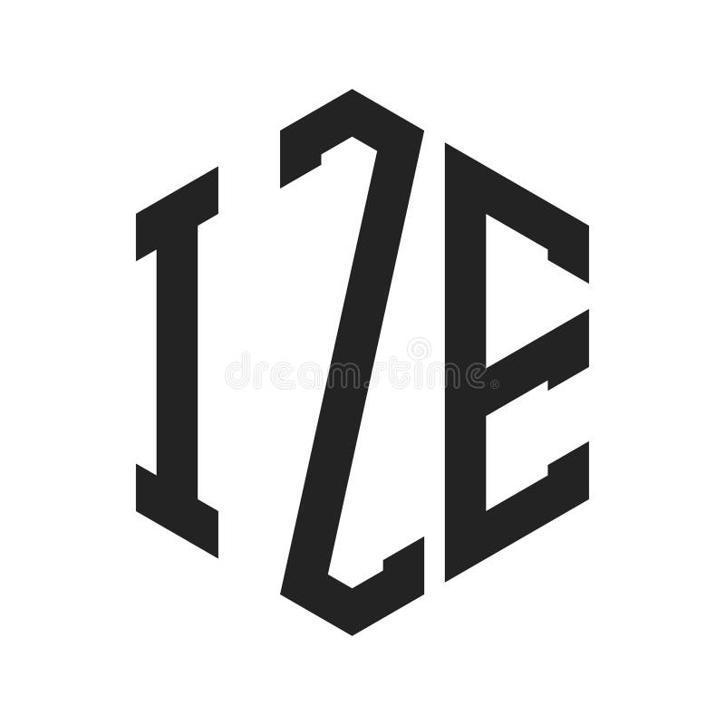 IZE Logo Design. Initial Letter IZE Monogram Logo Using Hexagon Shape ...