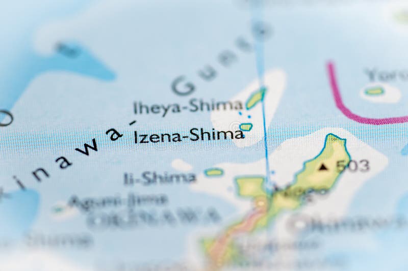 Izena Island, Japan Highlighted on a World Map Stock Image - Image of ...