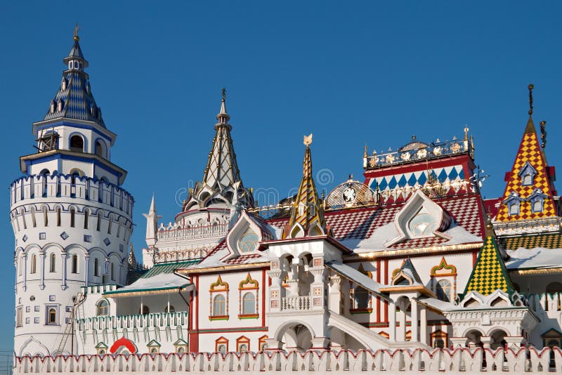 Panorama of Izmailovsky Kremlin in Moscow, Russia Stock Image - Image ...