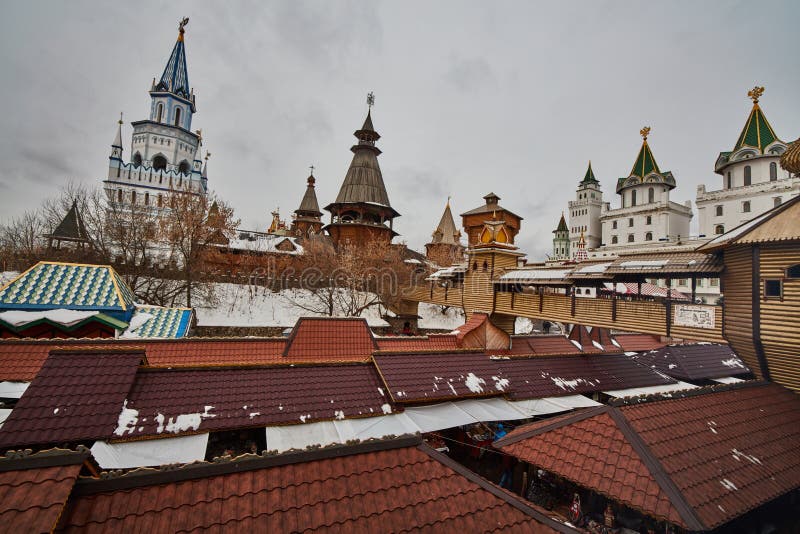 Izmailovsky Kremlin Famous Landmark in Moscow Editorial Stock Image ...