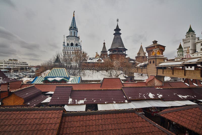 Izmailovsky Kremlin Famous Landmark in Moscow Editorial Stock Photo ...