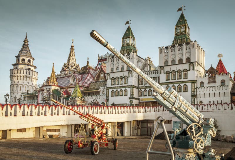 Panorama of Izmailovsky Kremlin in Moscow, Russia Stock Image - Image ...
