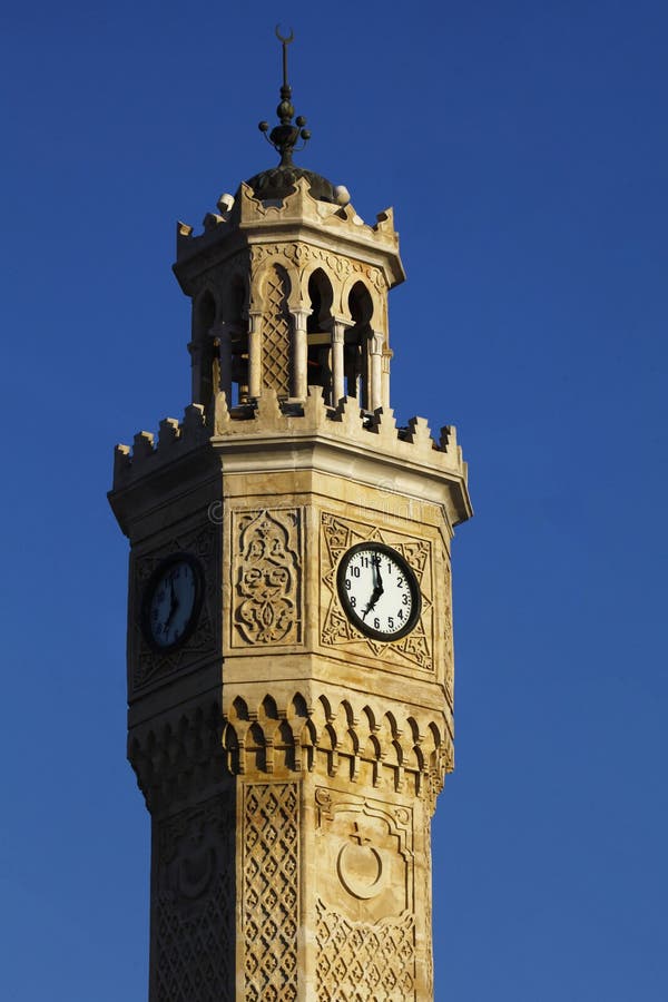 Izmir Clock Tower in Izmir, Turkey Stock Photo - Image of spire ...