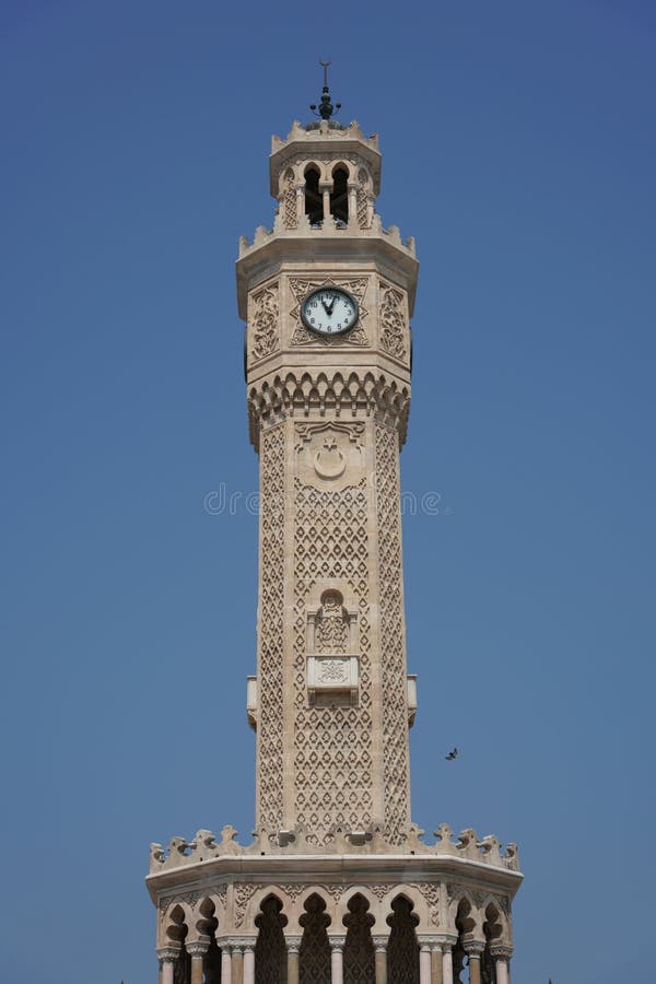 Izmir Clock Tower in Izmir, Turkey Stock Image - Image of structure ...