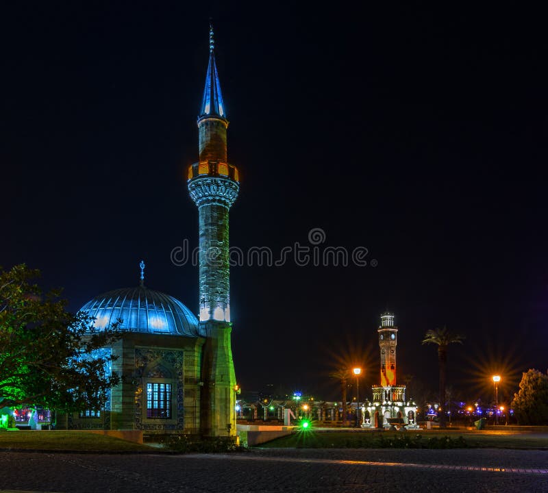 Izmir night views stock photo. Image of people, port - 94254952
