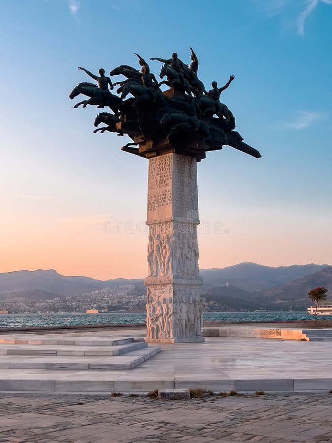 Izmir, Turkey - July 3, 2024: the Republic Tree Statue in Izmir ...