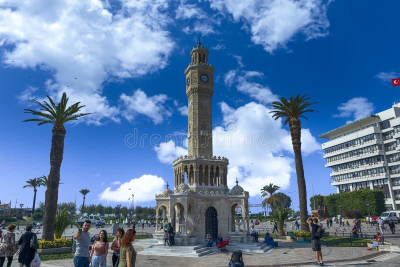Izmir, Turkey - October 15, 2019:Izmir Clock Tower. the Famous Clock ...