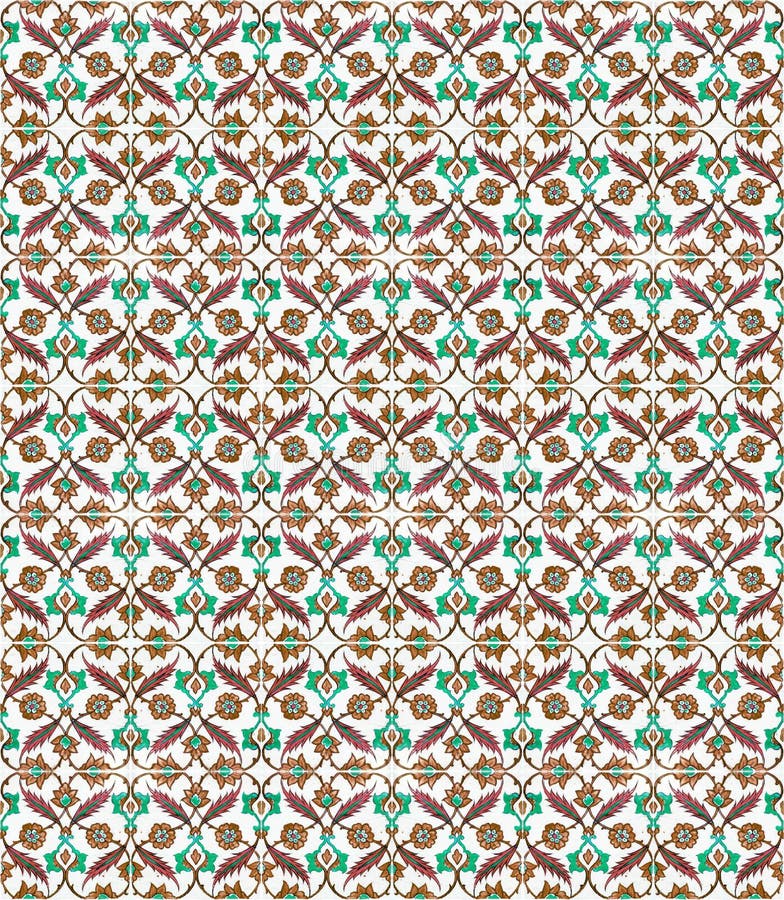 Iznik tile pattern stock photo. Image of ornamental, ceramic - 80953258