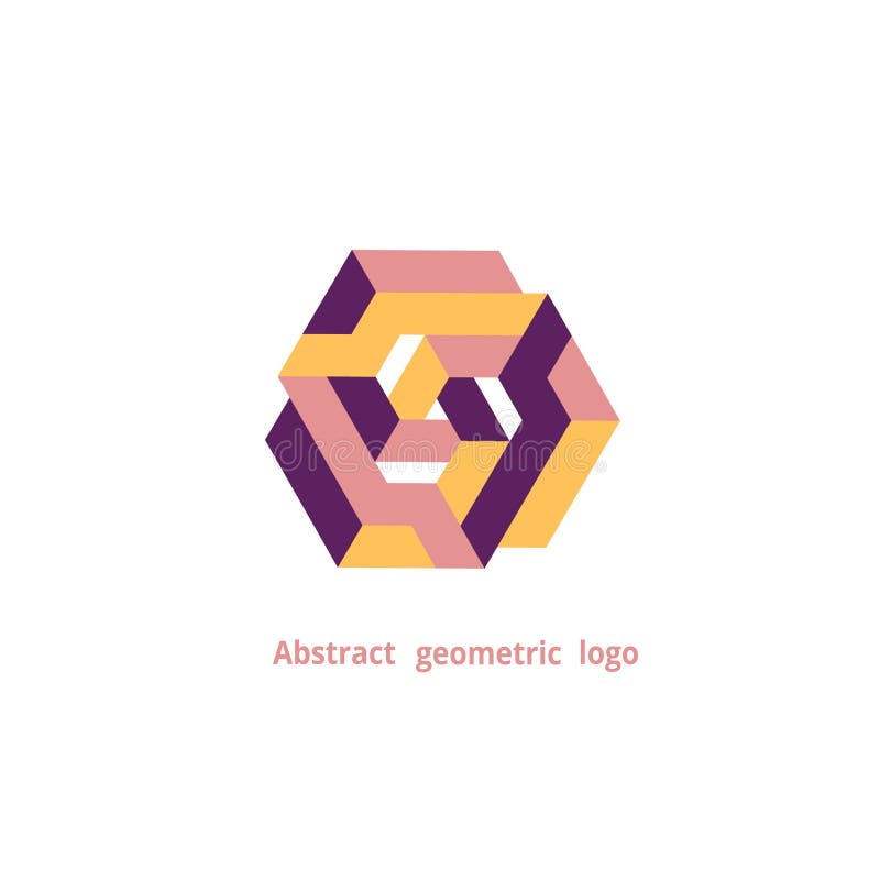Abstract Geometric Logo on a White Background Stock Vector ...