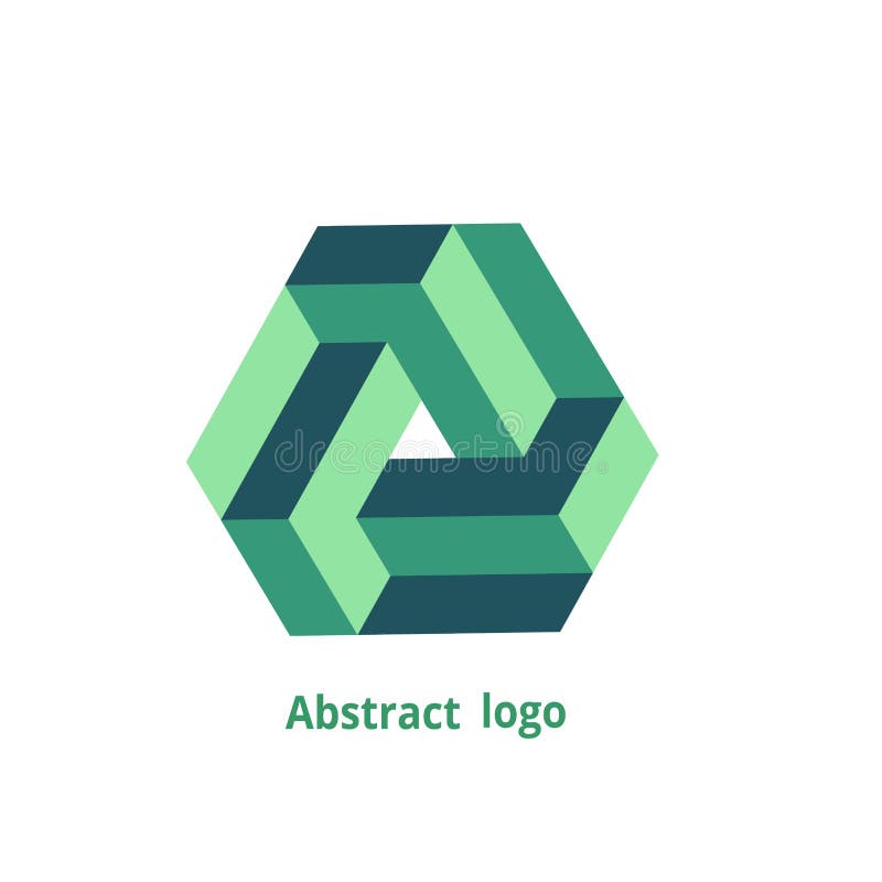 Abstract Geometric Logo on a White Background Stock Vector ...