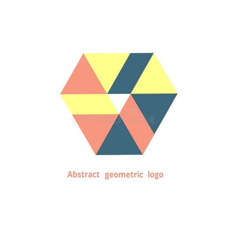 Abstract Geometric Logo on a White Background Stock Vector ...