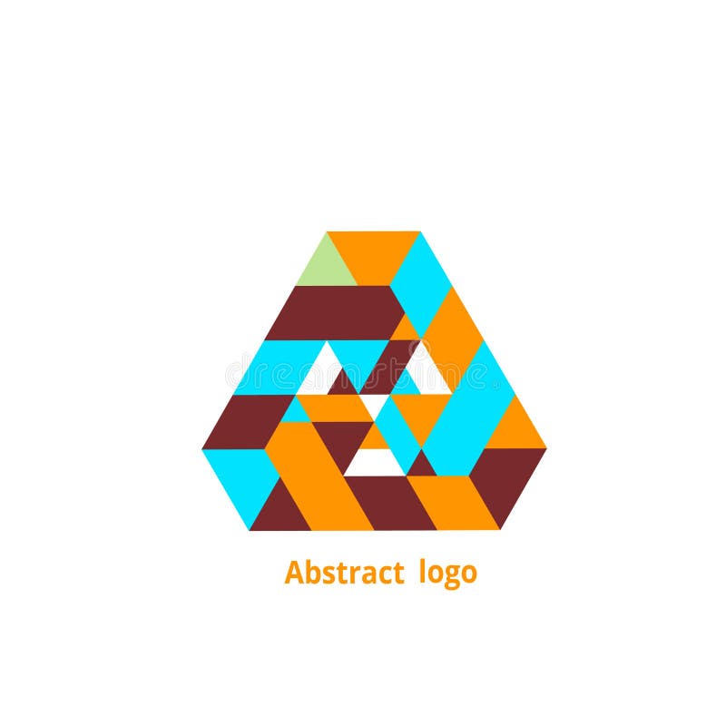 Abstract Geometric Logo on a White Background Stock Vector ...