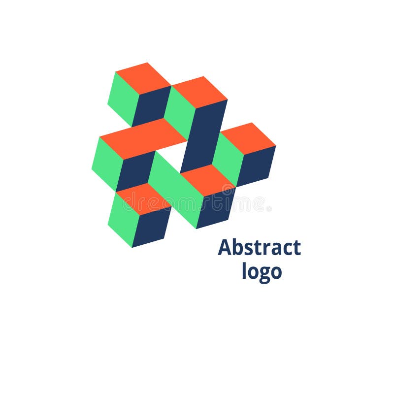 Abstract Geometric Logo on a White Background Stock Vector ...