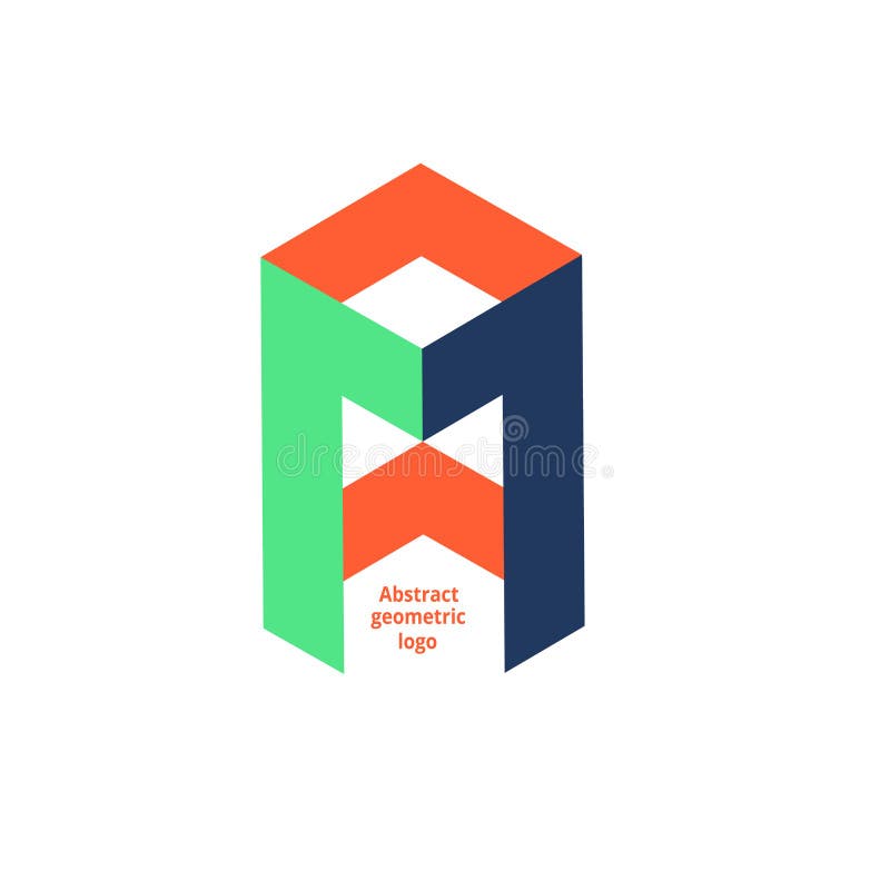 Abstract Geometric Logo on a White Background Stock Vector ...