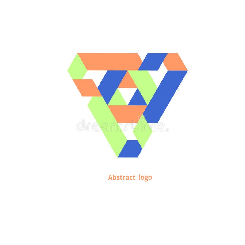 Abstract Geometric Logo on a White Background Stock Vector ...