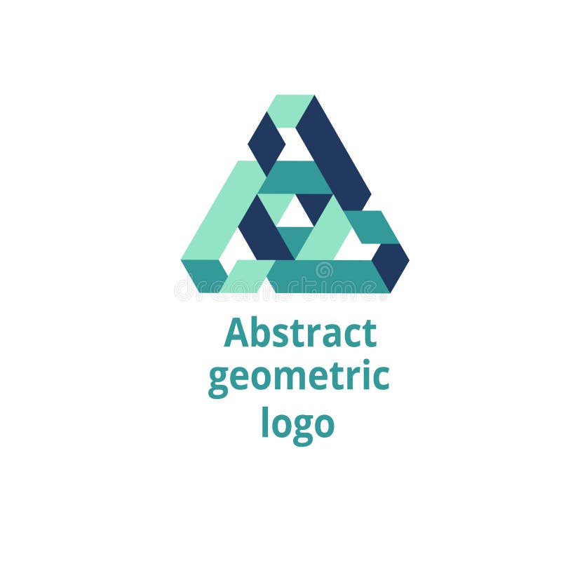 Abstract Geometric Logo on a White Background Stock Vector ...