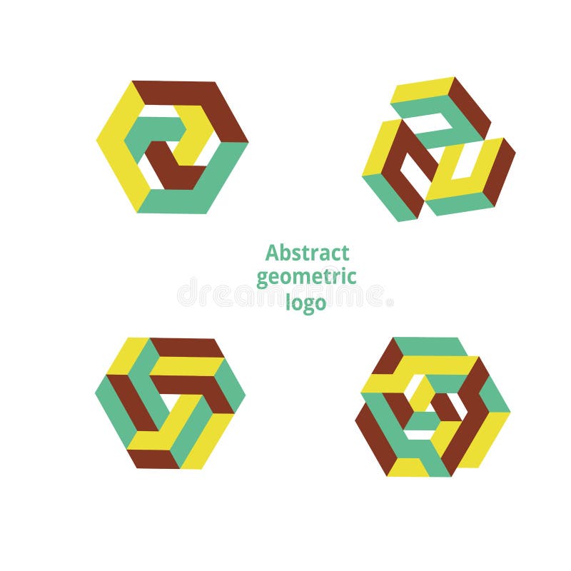 Abstract Geometric Logo on a White Background Stock Vector ...