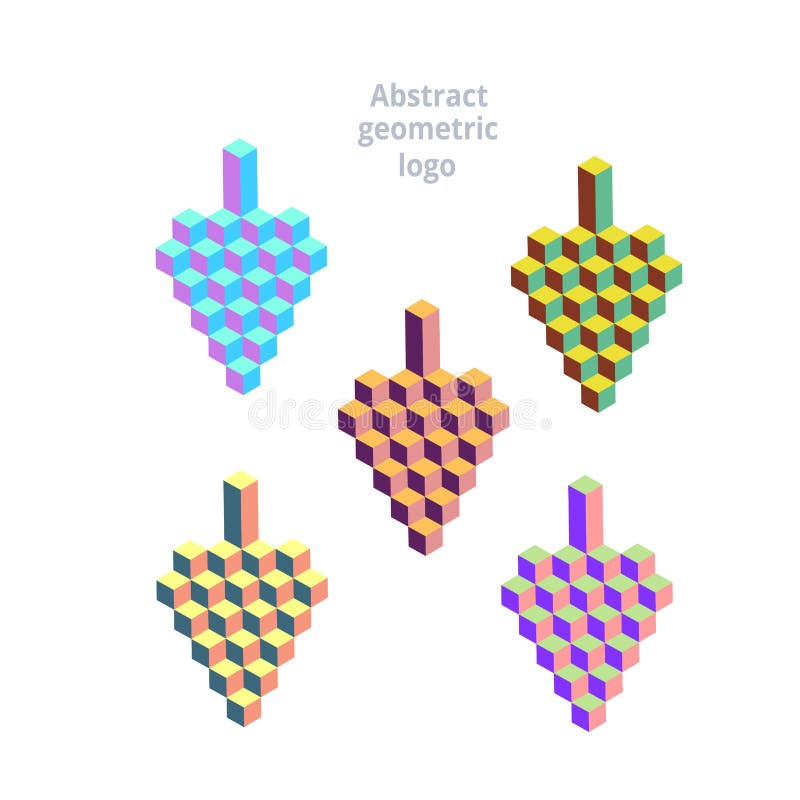 Abstract Geometric Logo on a White Background Stock Vector ...