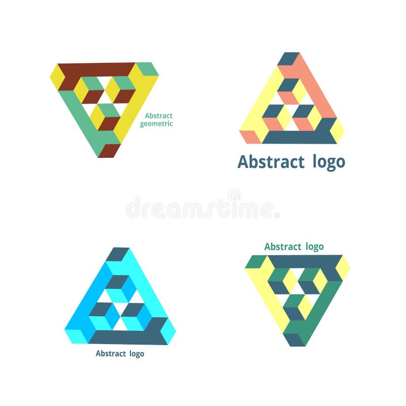 Abstract Geometric Logo on a White Background Stock Vector ...