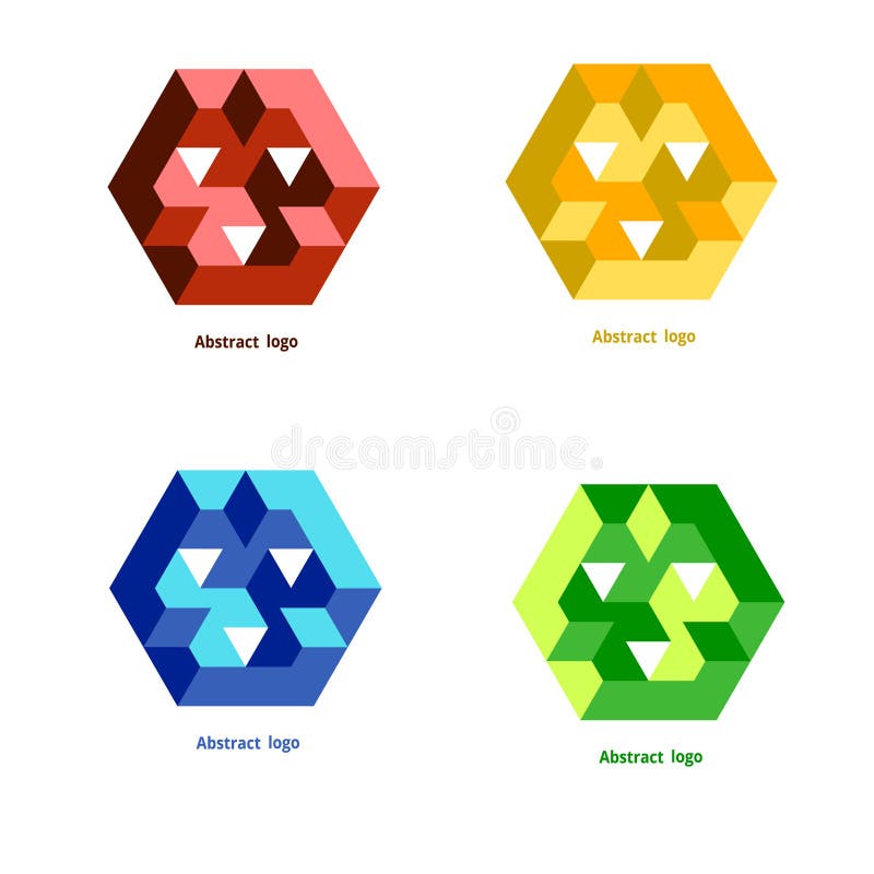 Abstract Geometric Logo on a White Background Stock Vector ...