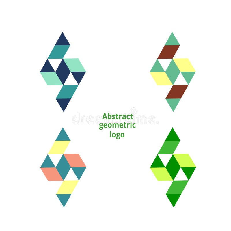 Abstract Geometric Logo on a White Background Stock Vector ...