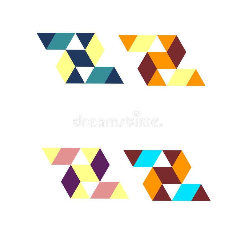 Abstract Geometric Logo on a White Background Stock Vector ...