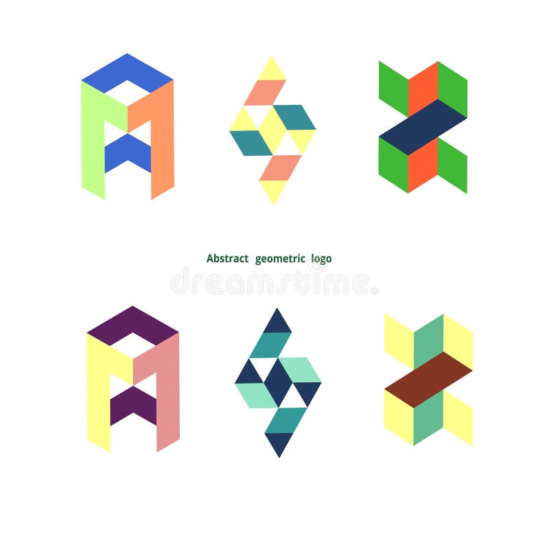 Abstract Geometric Logo on a White Background Stock Vector ...