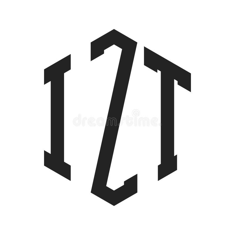 IZT Logo Design. Initial Letter IZT Monogram Logo Using Hexagon Shape ...