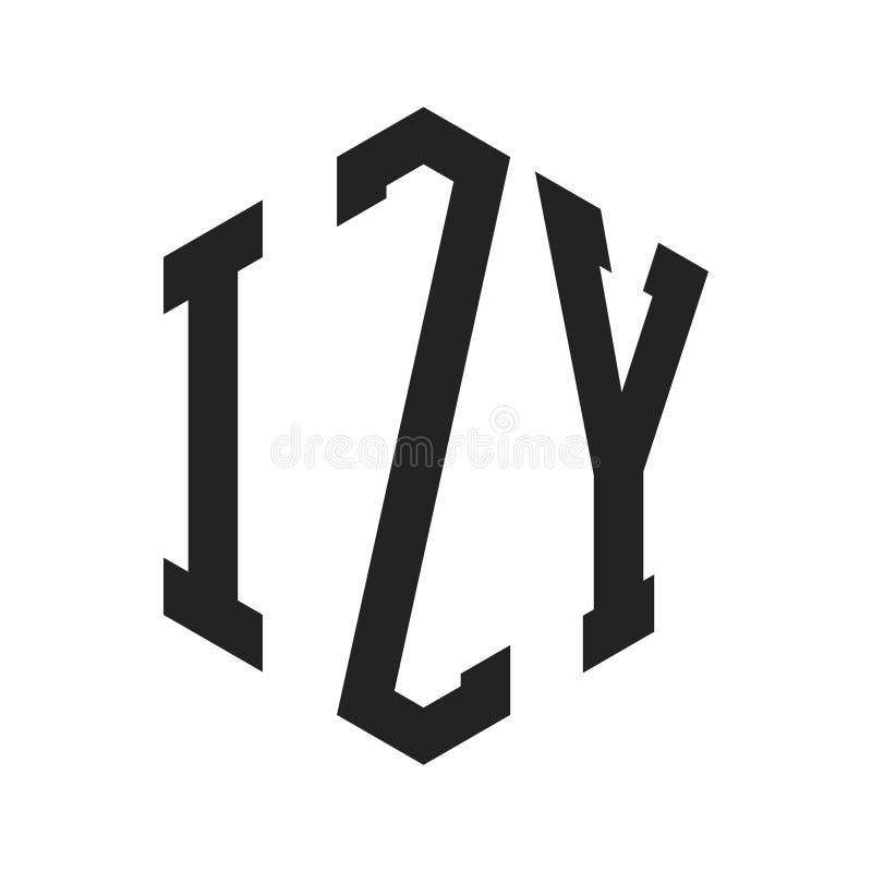 IZY Logo Design. Initial Letter IZY Monogram Logo Using Hexagon Shape ...