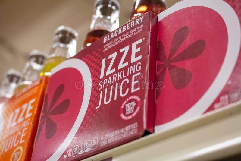 Izze products at the store editorial stock image. Image of fruit ...