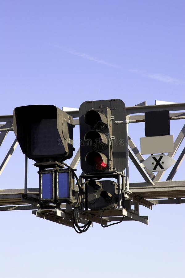 Järnvägssignal arkivfoto. Bild av offentligt, signalering - 3599060
