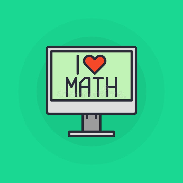 J'aime Le Symbole De Mathématiques Illustration de Vecteur ...