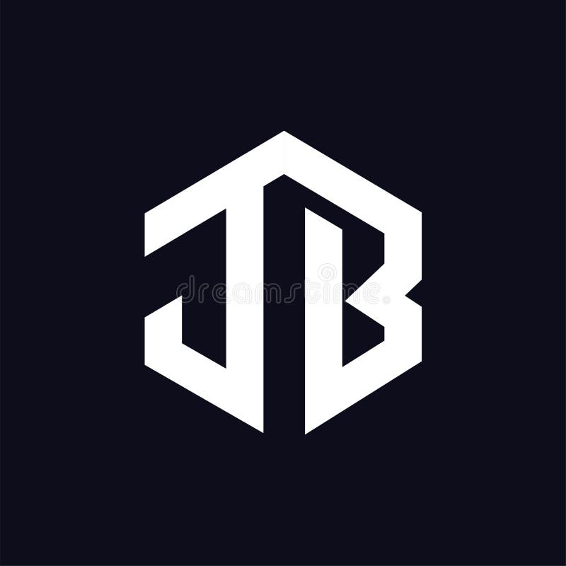 J B Initial Letter Hexagonal Logo Vector Stock Vector - Illustration of ...