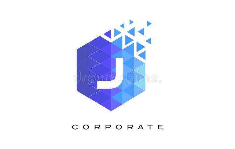 Letter J Blue Pattern Logo Design Stock Illustrations – 141 Letter J ...