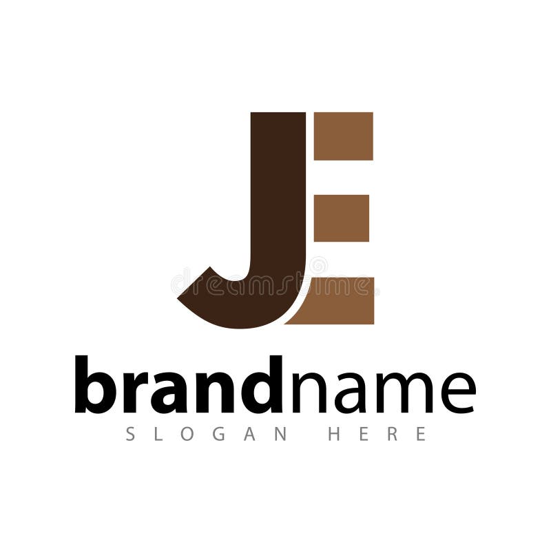 J E Letter Logo Vector Stock Template Stock Vector - Illustration of ...