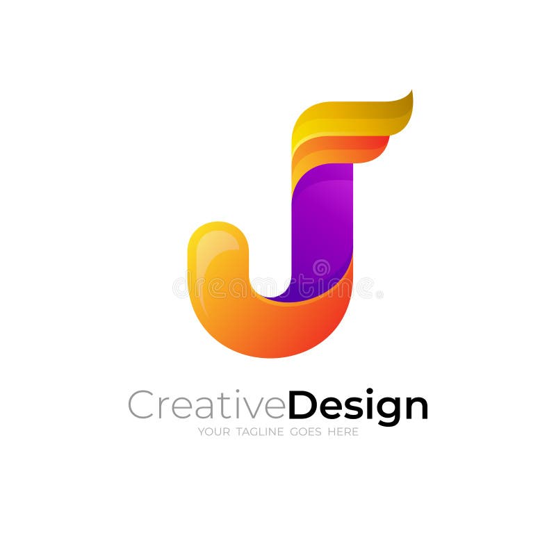 J Icon Template, Letter J Logo and Wing Icon Stock Vector ...