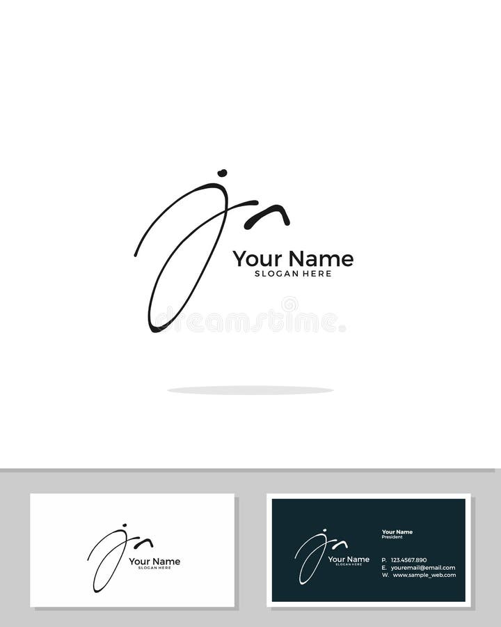 J a JA Initial Logo Signature Vector. Handwriting Concept Logo Stock ...