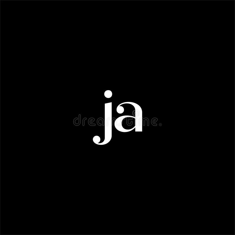 J a Letter Logo Abstract Design on Black Color Background. Stock ...