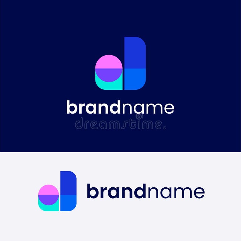 J Letter Overlapping Shape Logo Design Stock Vector - Illustration of ...