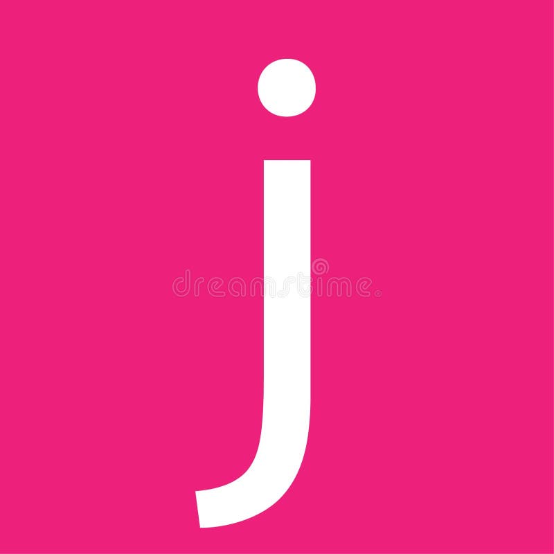 J Letter on Pink Background Stock Illustration - Illustration of icon ...