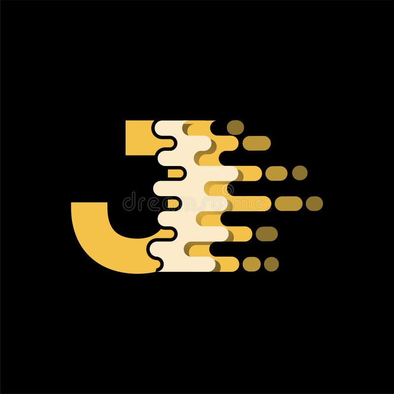 J Letter Pixel Icon Vector Logo Element. Letter Speed Logo Template ...
