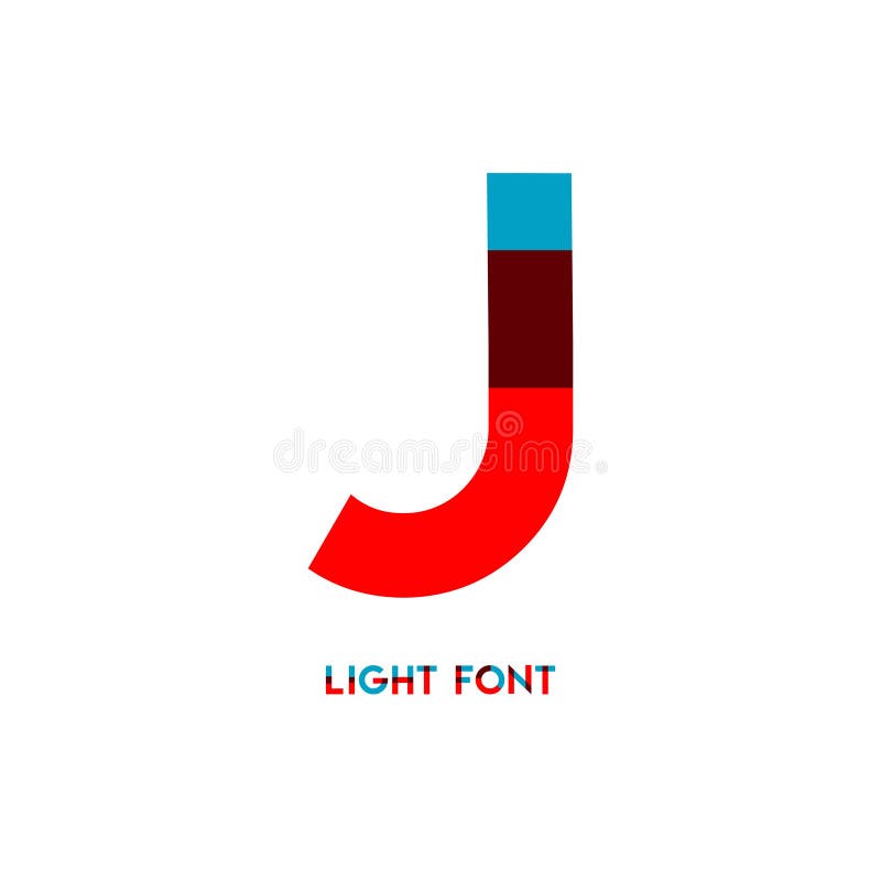 J Light Font Vector Template Design Illustration Stock Vector ...
