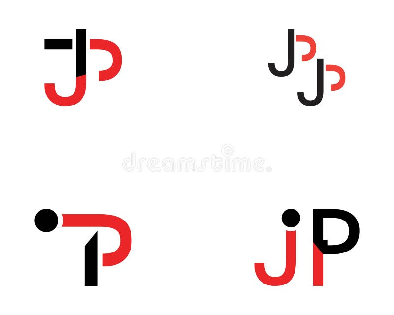 J P Letter Logo Template Vector Icon Illustration Design Stock Vector ...